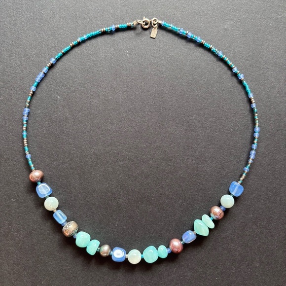Peyote Birds | Jewelry | Peyote Bird Turquoise Stone Pearl Mixed Silver ...